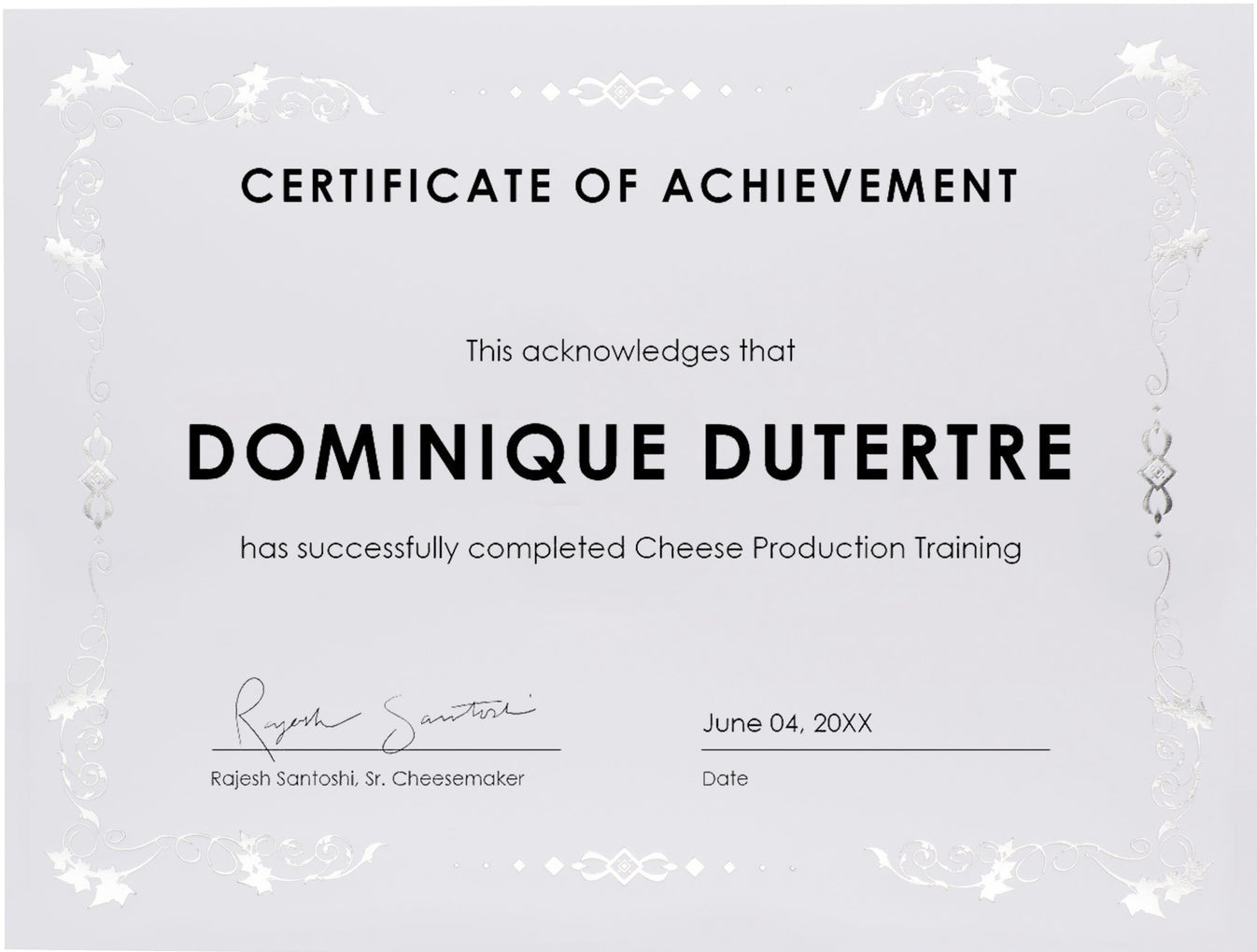 St. James® Premium Weight Certificates, Laurel Design, Silver Foil, Wh ...