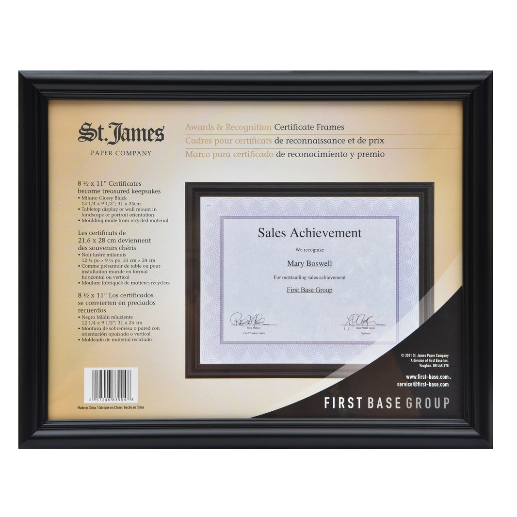 Diploma Frames & Certificate Display Frames | St James Paper – St ...